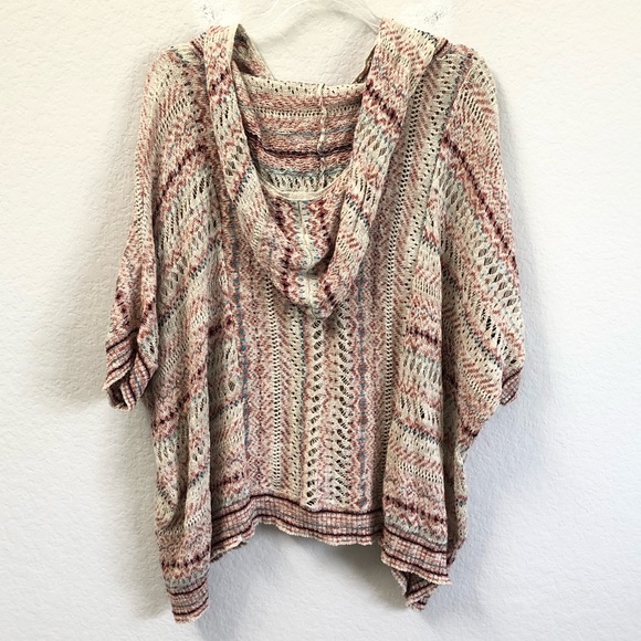 Anthropologie | Tops | Anthropologie Moth Spliced Poncho Knit Medlarge ...